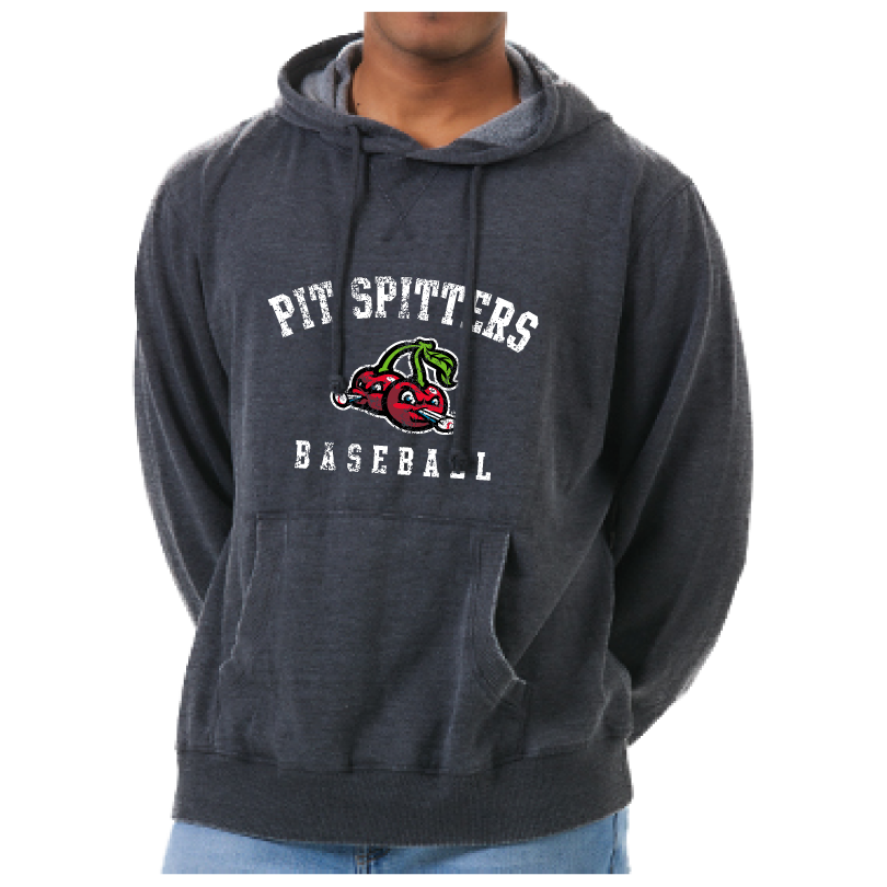 Arched Text/Logo Vintage Hoodie – Traverse City Pit Spitters Pit Shop