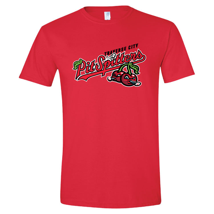 Primary Logo Red Tee – Traverse City Pit Spitters Pit Shop