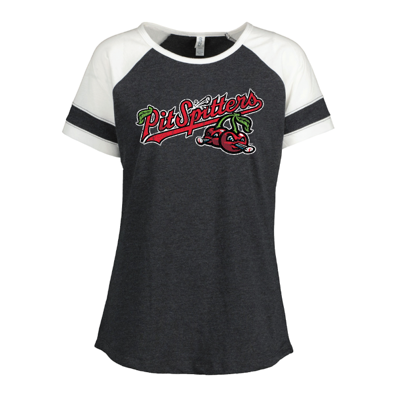 Ladies Black/White Colorblock Jersey Tee – Traverse City Pit Spitters ...